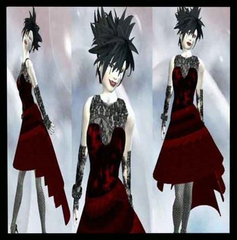 Second Life Marketplace - Red Goth Dress