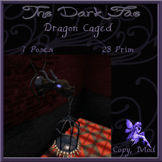 Second Life Marketplace - The Dark Fae's Dragon Caged