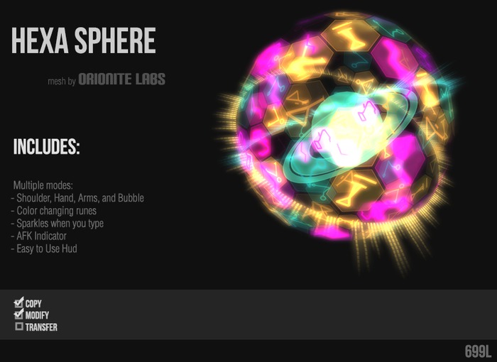 Second Life Marketplace - [ORIONITE Labs] Hexa Sphere