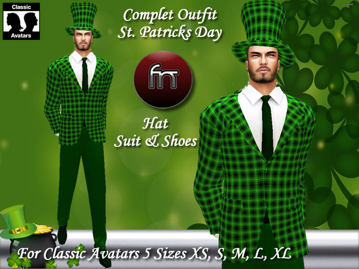 Second Life Marketplace - [FN] CA St Patricks Complet Outfit - Suit Bag