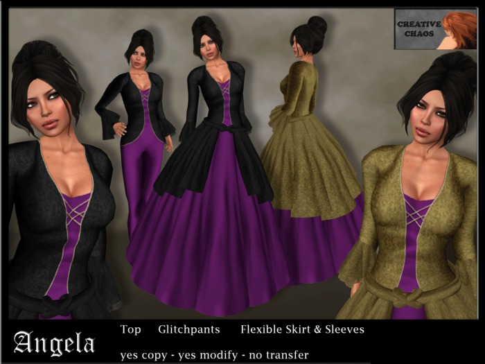 Second Life Marketplace - "Angela" - purple - dress suitable for ...