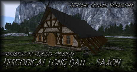 Second Life Marketplace - Saxon Long Hall - Farm - Brick Walls