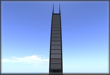 Second Life Marketplace - SI-240 ARC TOWERS BLACK EDITION PREFAB SKYSCRAPER