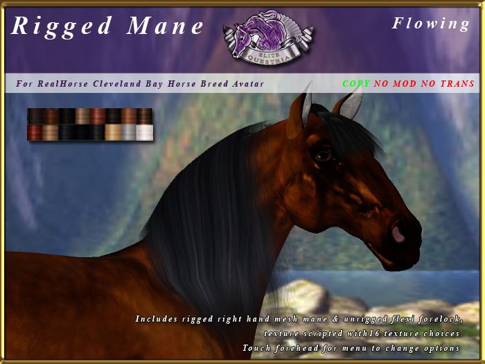 Second Life Marketplace - *E* RealHorse Flowing Mane Set [BOXED] RHCB