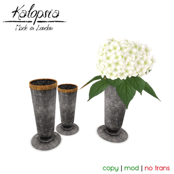 Second Life Marketplace - - Kalopsia - Metal Vases