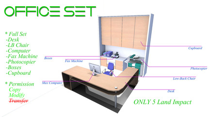 Second Life Marketplace - Furnished Office set