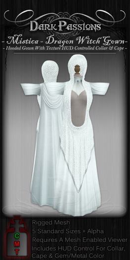 Second Life Marketplace - Dark Passions - Mistica - Dragon Witch Gown ...