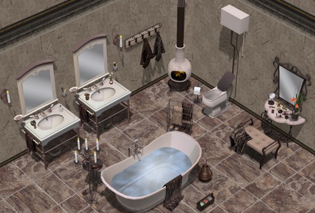 Second Life Marketplace - Antique Bathroom Vanity Abigail - Vintage ...