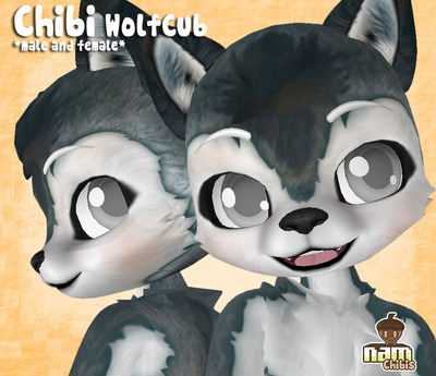 Second Life Marketplace - *NAM* Chibi Wolf Cub v2