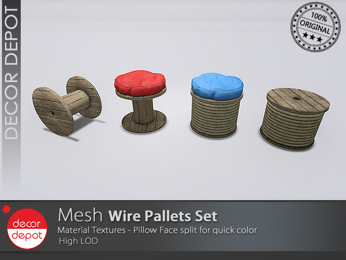 Second Life Marketplace - [DD] - FULL PERM Wire Pallet Set