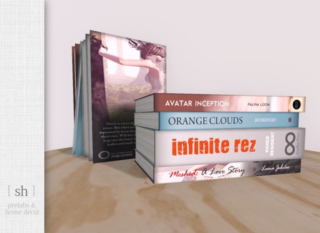 Second Life Marketplace - [sh] Mesh Books: Row of SL Titles!