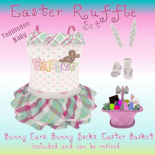 Second Life Marketplace - ~{CD&U}~ Easter Ruffle Set - Boxed