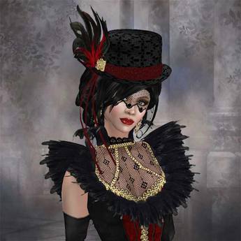 Second Life Marketplace - Masquerade Red & Black Outfit