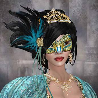Second Life Marketplace - Masquerade Teal Gown