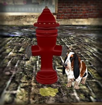 Second Life Marketplace - Fire Hydrant & Basset Hound Dog ~ Urban ...