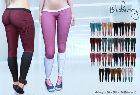 Second Life Marketplace - Blueberry - Georgina Mesh Yoga Pants ...