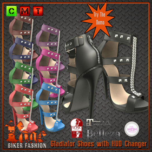 Second Life Marketplace - Gladiator Shoes with HUD Changer