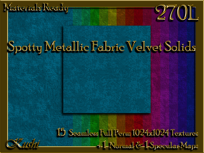 Second Life Marketplace - Spotty Metallic Velvet Fabric Solids Seamless ...