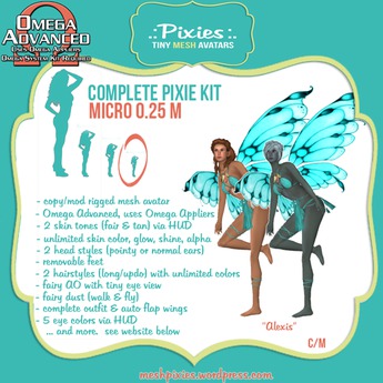 Second Life Marketplace - COMPLETE TINY MESH AVATAR .:pixies:. Alexis ...