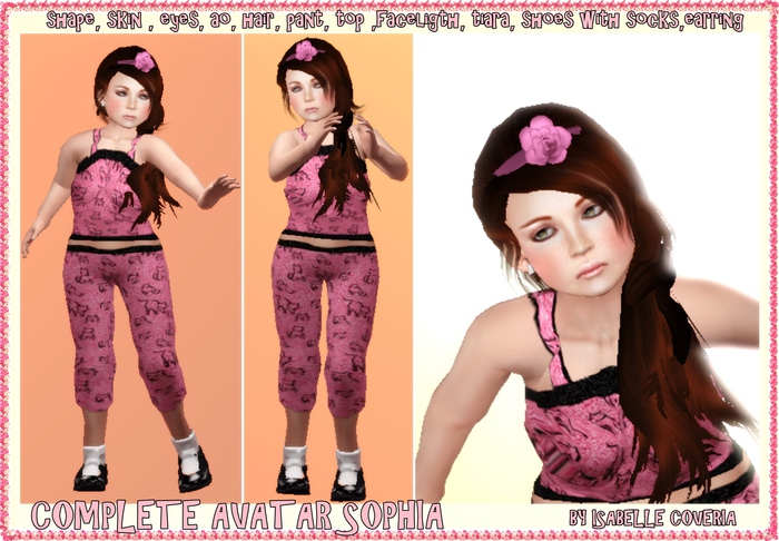 Second Life Marketplace - COMPLETE AVATAR KIDS SOPHIA 700