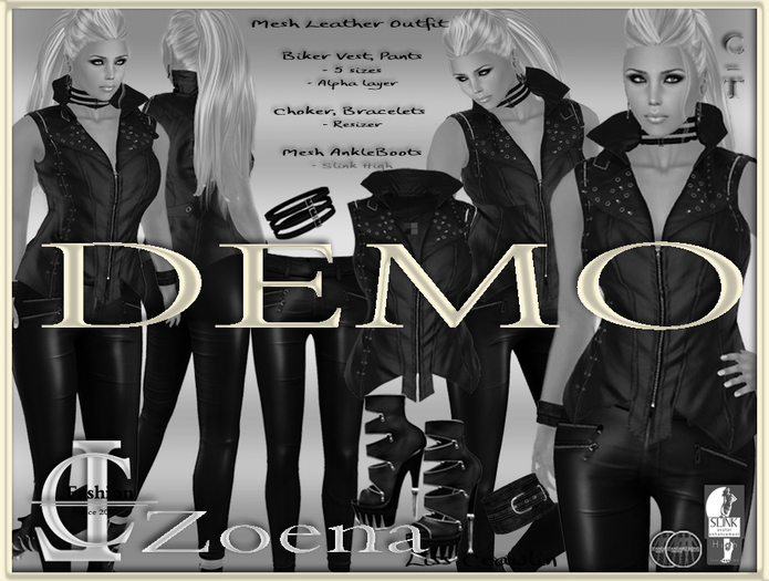 Second Life Marketplace - [DEMO] .:LC:. Zoena Leather Outfit [DEMO]