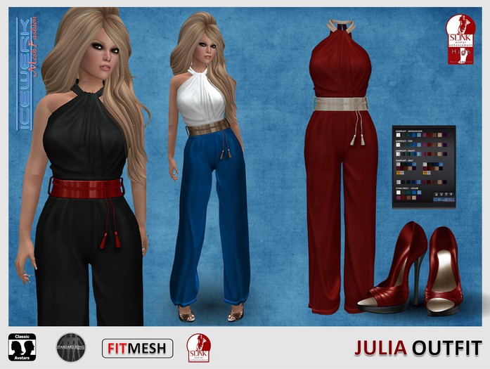 Second Life Marketplace - [ICEWERK] Julia Female Outfit + Slink Heels ...