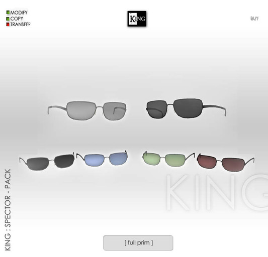 Second Life Marketplace - King : Spector - Pack [ Sunglass - Sunglasses ...
