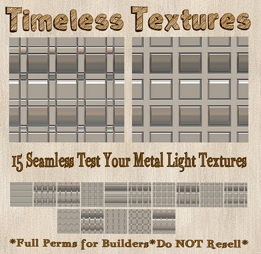 Second Life Marketplace - 15 Seamless Test Your Metal Light Timeless ...