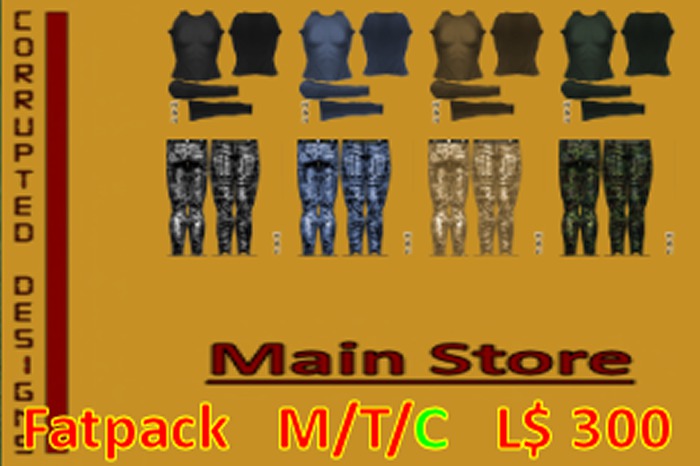 Second Life Marketplace - Corrupted Designs - Combat Outfits - Slink ...
