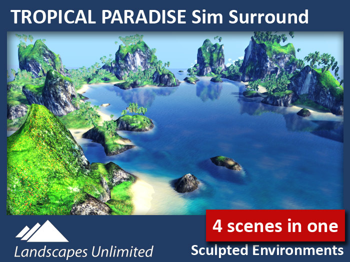 Second Life Marketplace - Sim Surround Landscape TROPICAL PARADISE ...