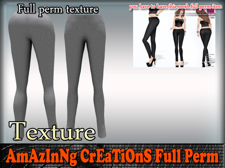 Second Life Marketplace - AmAzINg CrEaTiOnS Texture Skinny Pants 11