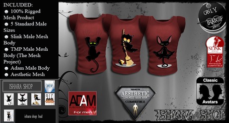 Second Life Marketplace - shirt cat 5 TEXTURES