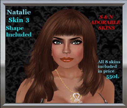 Second Life Marketplace - ADORABLE SKINS Natalie skins N16 complete