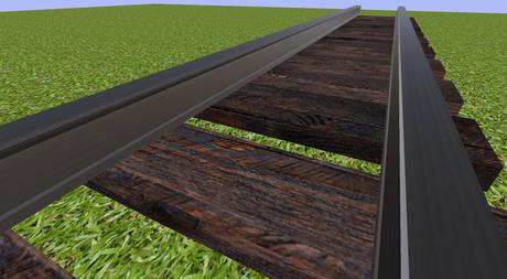 Second Life Marketplace - Mesh Railroad Train Track Set - 1 Prim Track