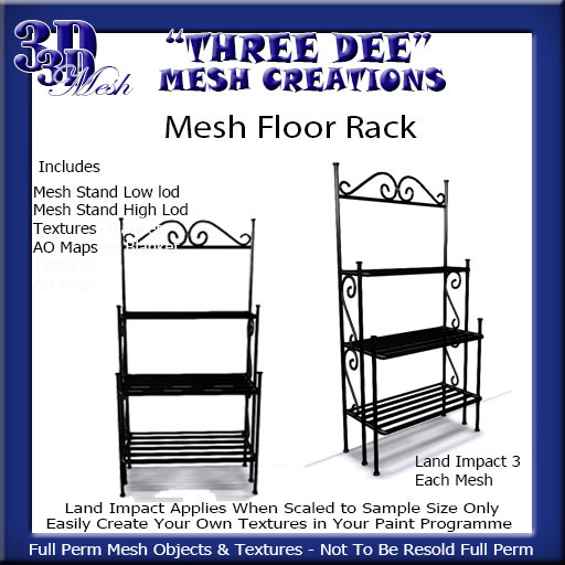 Second Life Marketplace - TD Mesh Floor Rack Kit
