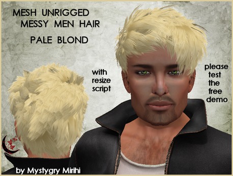Second Life Marketplace - Messy mesh unrigged men short hair fat pack 9 ...