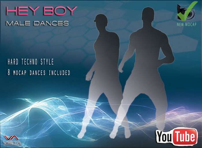 Second Life Marketplace - VISTA ANIMATIONS-HEY BOY MALE DANCES-BOX