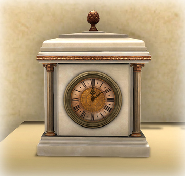 Second Life Marketplace - La Galleria Ivory Alabaster Mantle Clock ...