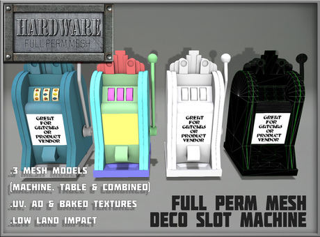 Second Life Marketplace - HARDWARE Deco Slot Machine / Gacha Machine