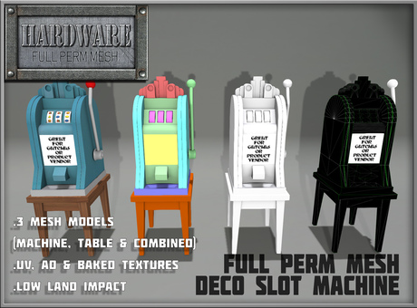 Second Life Marketplace - HARDWARE Deco Slot Machine / Gacha Machine