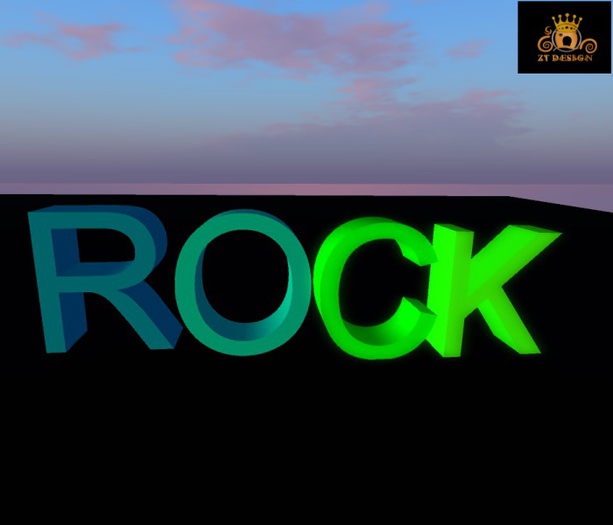 Second Life Marketplace - ZT 3D ROCK SIGN