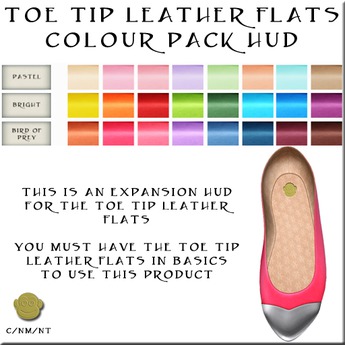Second Life Marketplace - BM Toe Tip Leather Flats Basics