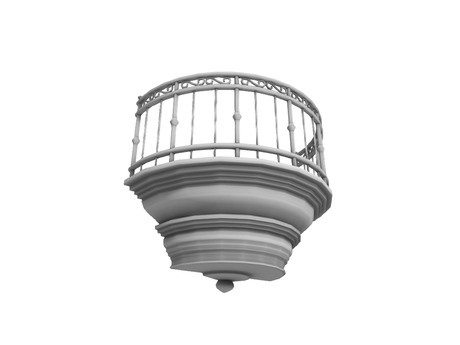 Second Life Marketplace - Fullperm Mesh Round Balcony #1