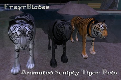 Second Life Marketplace - The Tiger Pet White version 3.0