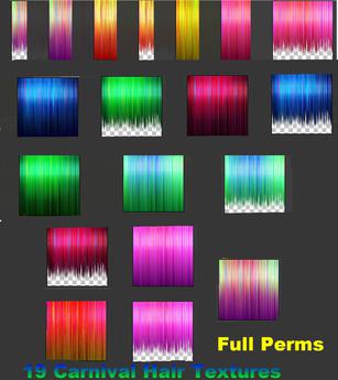 Second Life Marketplace - carnival hair textures