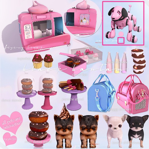Second Life Marketplace - [Black Bantam] Rideable Robo Dog Blue RARE ...