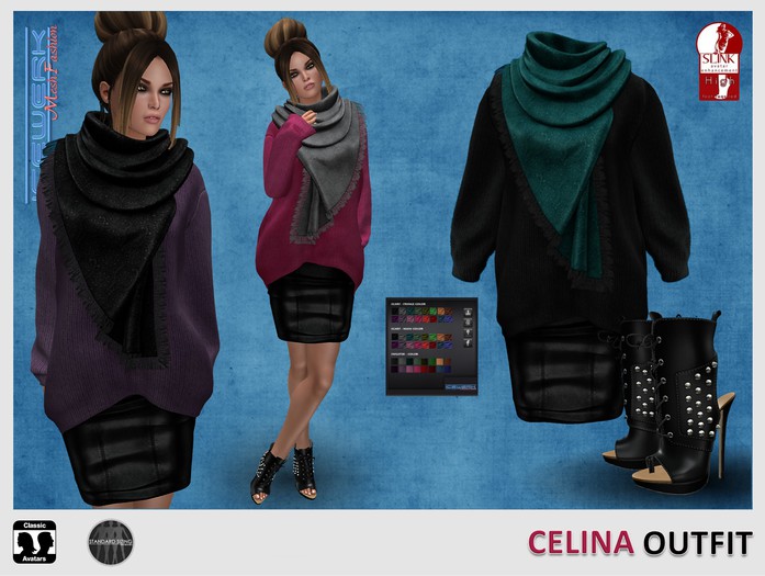 Second Life Marketplace - [ICEWERK] Celina Female Outfit + Slink Heels ...