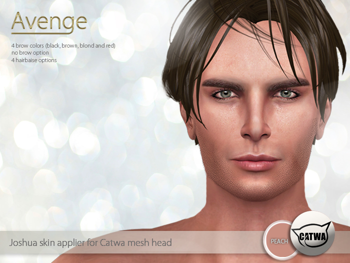 Second Life Marketplace - [Avenge] Joshua skin applier for Catwa - peach
