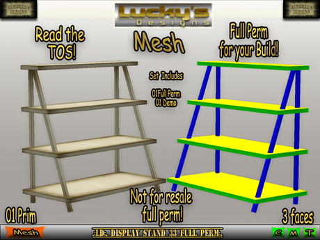 Second Life Marketplace - .:LD:. Display Stand 33 Mesh FULL PERM:.