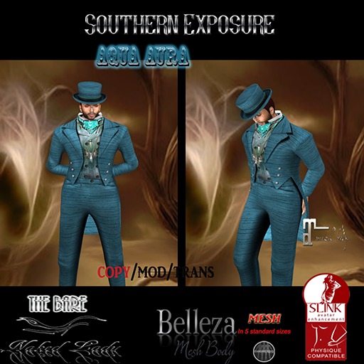 Second Life Marketplace - Southern Exposure ~Aqua Aura Gents
